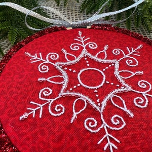 6 Beaded Snowflakes Embroidery Pattern | Bead Embroidery | Christmas ...
