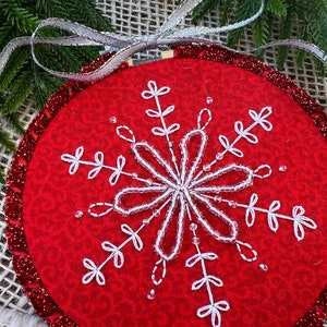 6 Beaded Snowflakes Embroidery Pattern | Bead Embroidery | Christmas ...