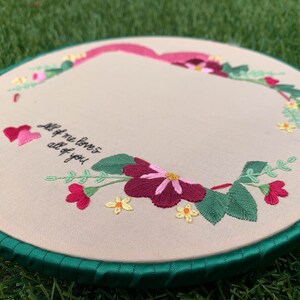 Embroidery Picture Frame PDF Pattern | Unique Floral Embroidery Photo ...