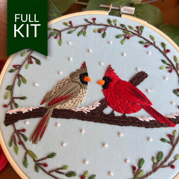 Cardinal Embroidery - Etsy