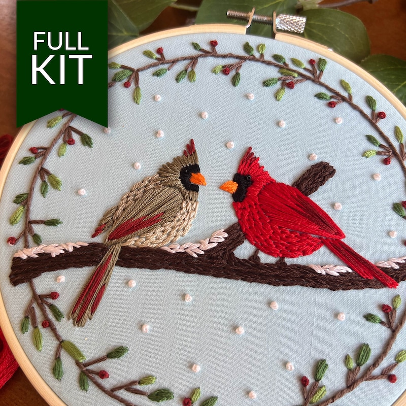 Cardinal Embroidery - Etsy