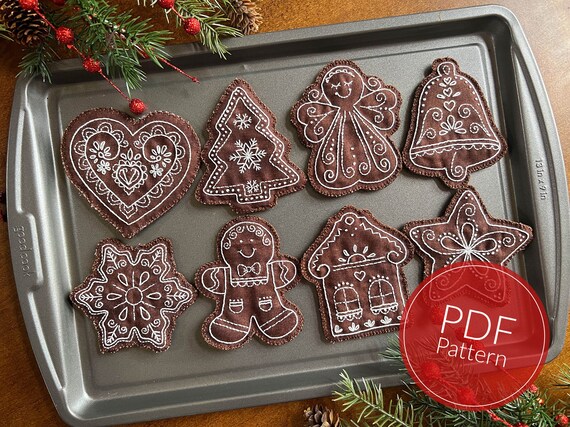 Gingerbread Cookies Hand Embroidery Pattern Instant Download - Etsy