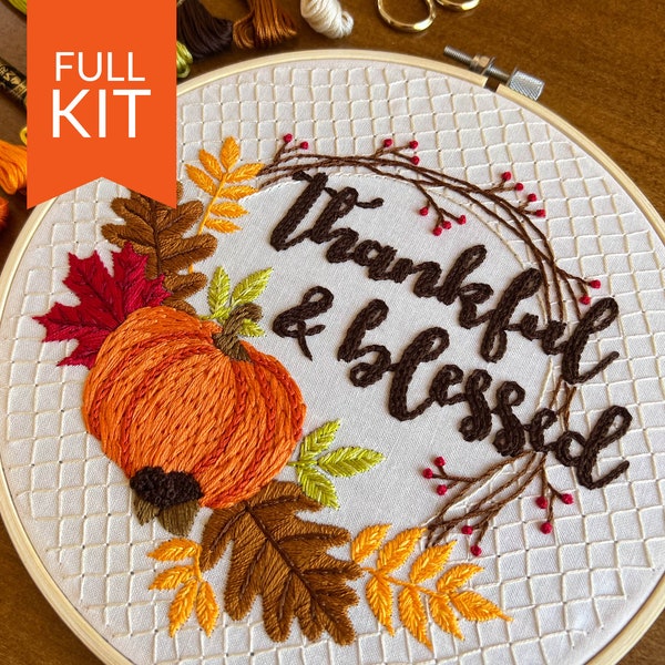 Thankful Embroidery - Etsy