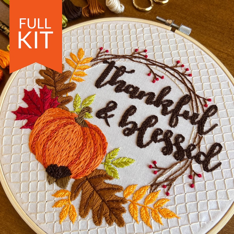 Fall Embroidery Kits - Etsy