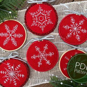 6 Beaded Snowflakes Embroidery Pattern Bead Embroidery - Etsy