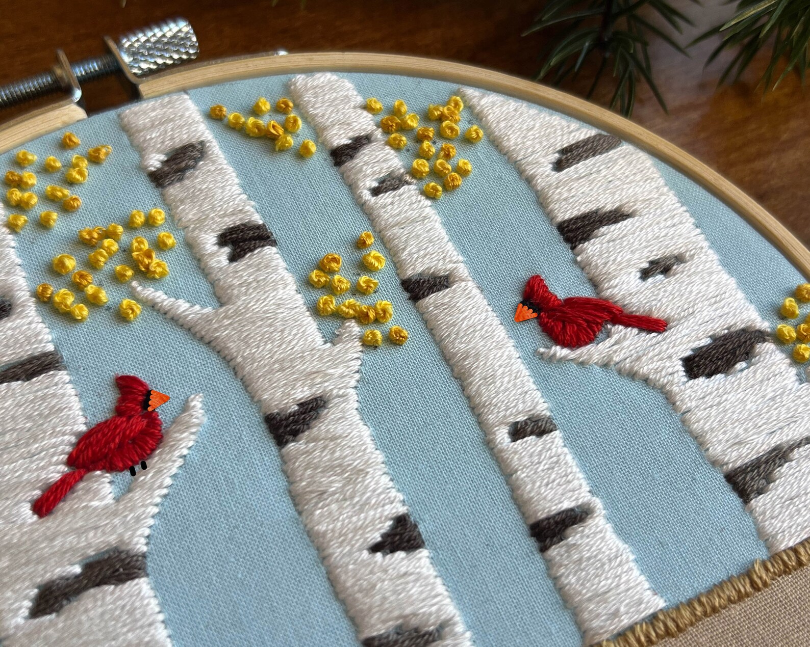 Aspen Trees Embroidery Pattern | Fall & Winter Welcome Decor (2 ...
