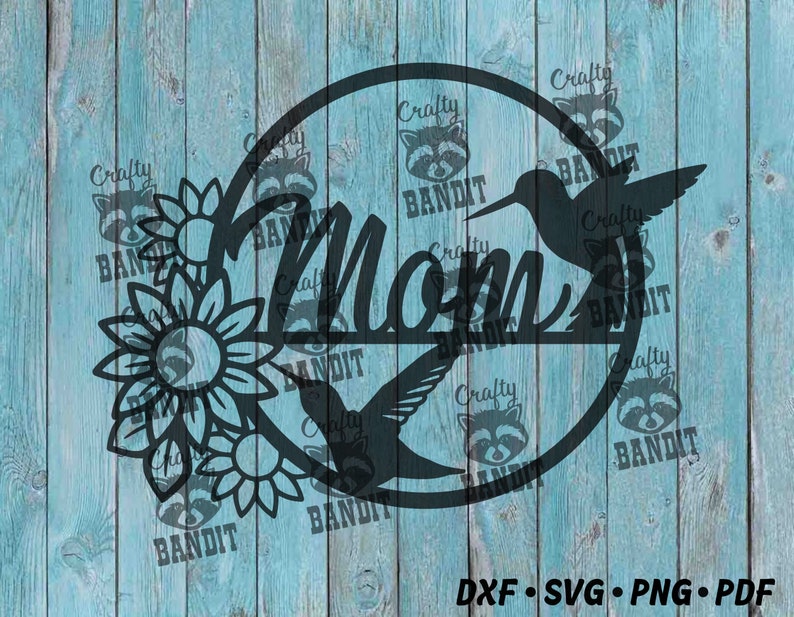 Mom With Hummingbirds SVG and DXF for CNC Plasma, Laser, Waterjet ...