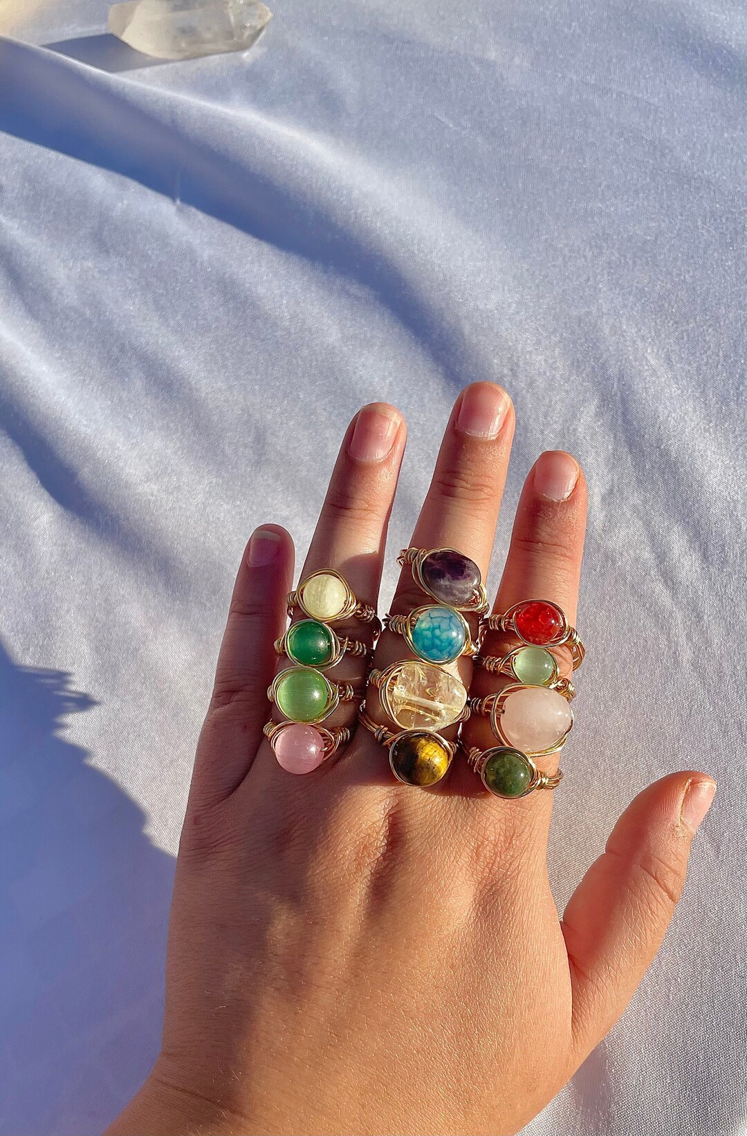 Simple Wire Wrapped Rings - Etsy