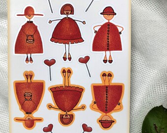 Lady in Red Dress | Etsy