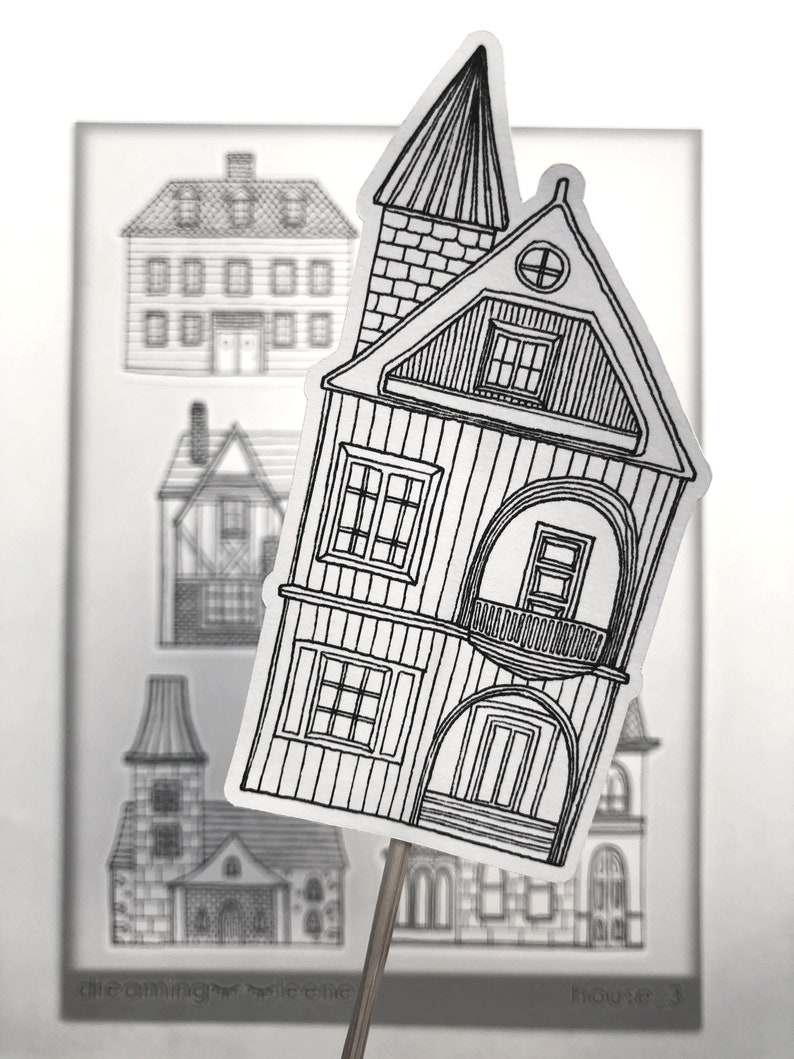 Vintage Tiny House Stickers Cozy Home Sticker Sheet House | Etsy