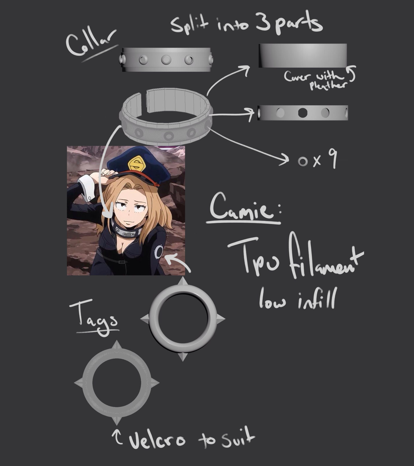 MHA Camie Utsushimi Cosplay Accessories | 3D Models Stl Files - Etsy
