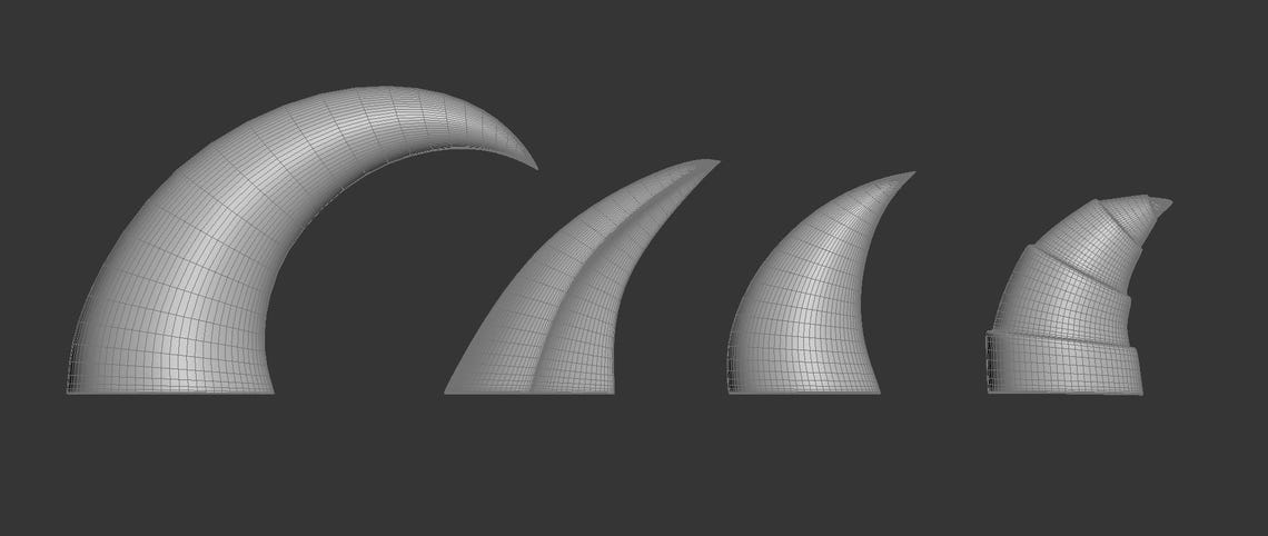 Horns Bundle Pack 2 | 3D Model Stl Files - Etsy