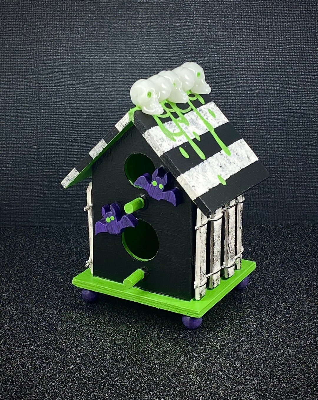 Harry the Hunter Hut, Decorative Beetlejuice Inspired Birdhouse, Glow ...