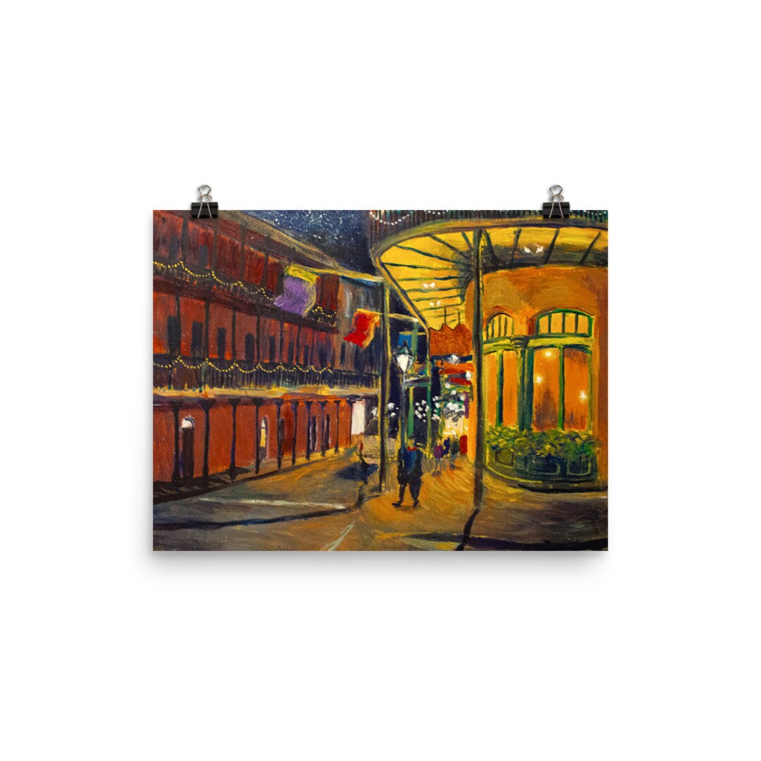 New Orleans NOLA at Night Poster - Etsy