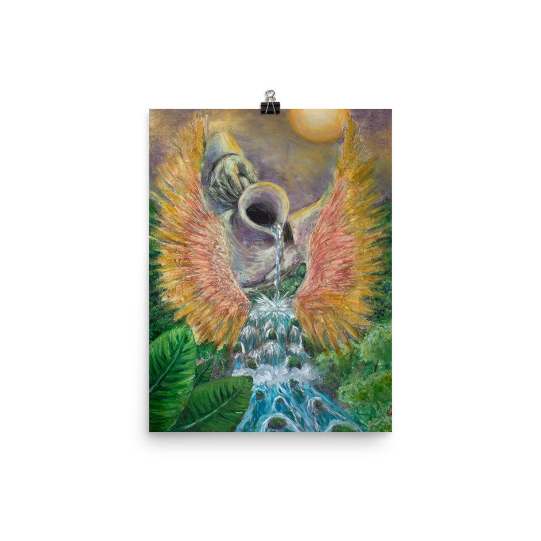 God Pouring Out Blessings Poster - Etsy