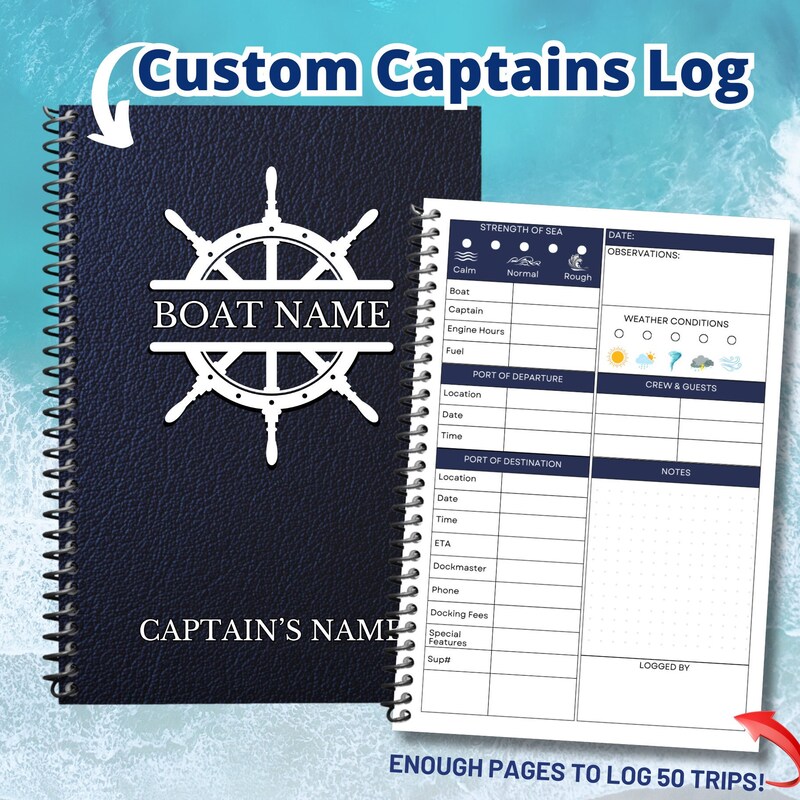 Sailing Log Book - Etsy