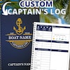 Custom Captains Log Book Printed in Color Boating Ship Log Sailing ...
