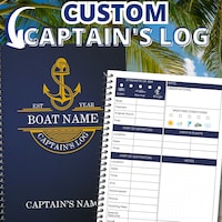 Boating Logbook | Boat Log Book | Boat Gift| Boat Log| Captain's Log ...