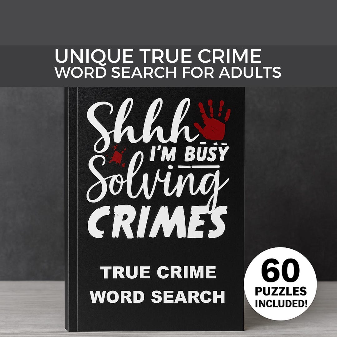 True Crime Word Search & Word Find Book for Adults | Puzzle Book With ...