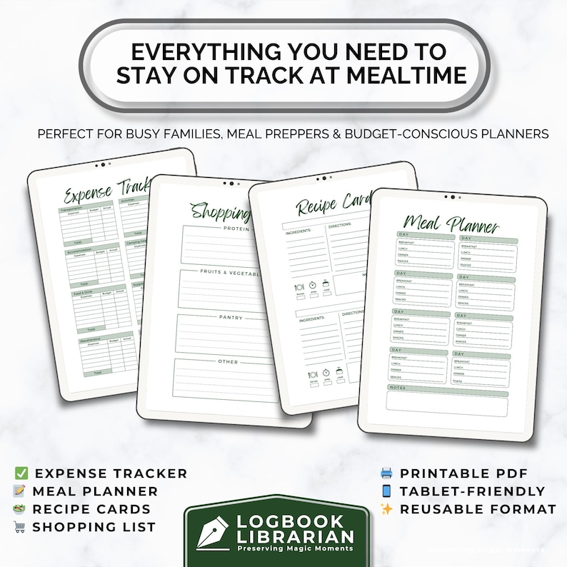 Printable Camping Journal PDF: Campsite Tracker, Meal Planner & Packing ...