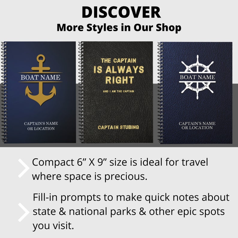 Personalized Captains Log Book Unique Gift for Boaters Boat Gift Gift ...