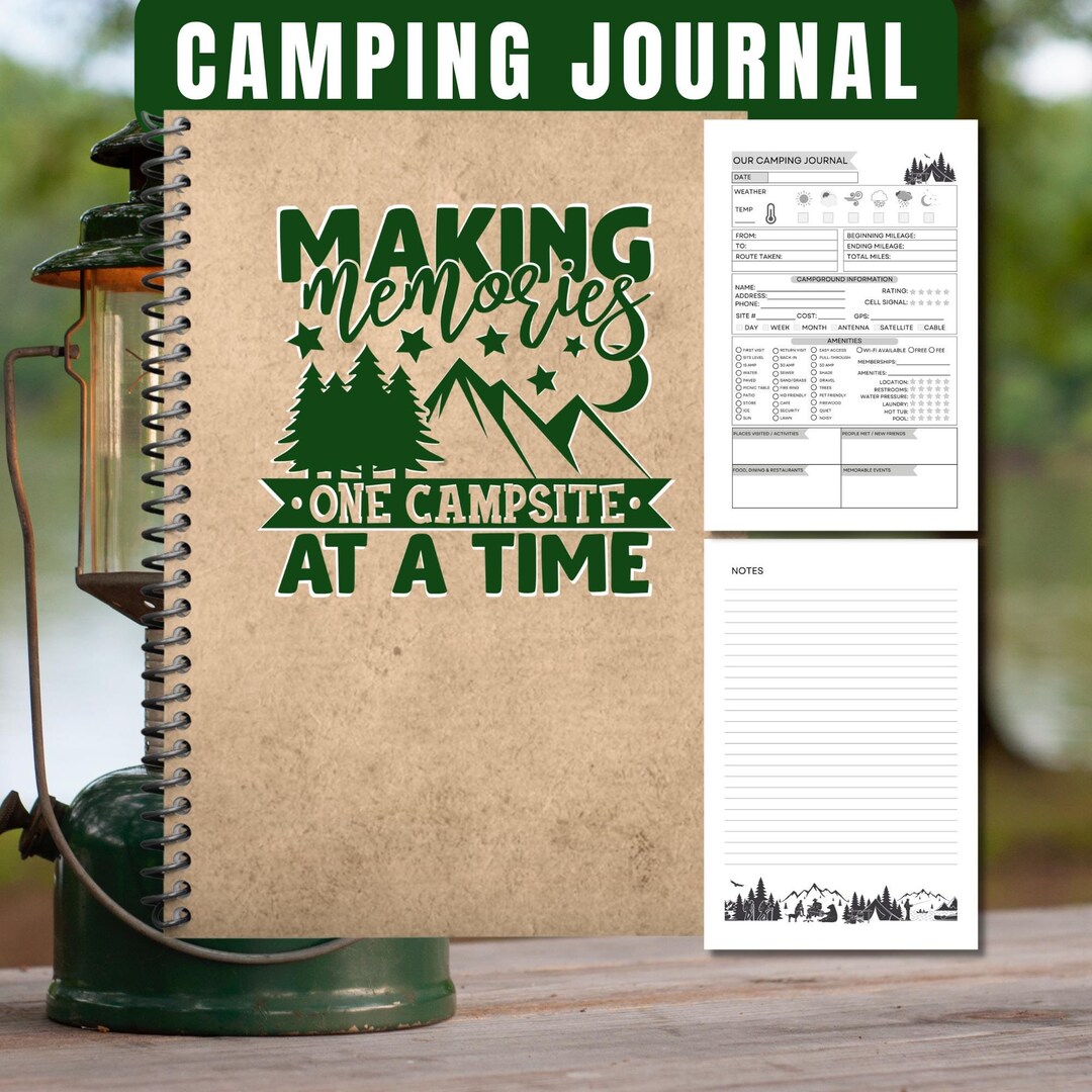 Campers Journal: RV Travel Logbook, Campsite Memories - Etsy