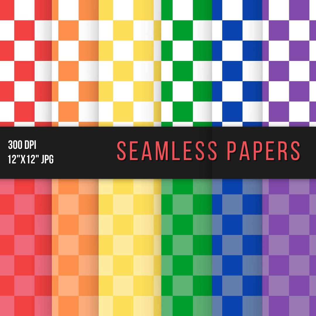 Checkered Vans Themed Digital Paper - Seamless Patterns - Scrapbook ...