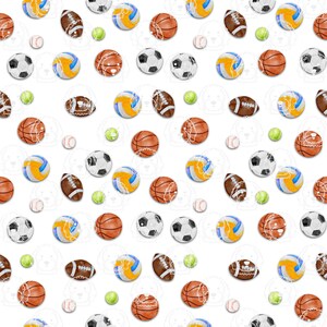 Sports Digital Paper Pack - 7 Seamless Patterns - Instant Download ...