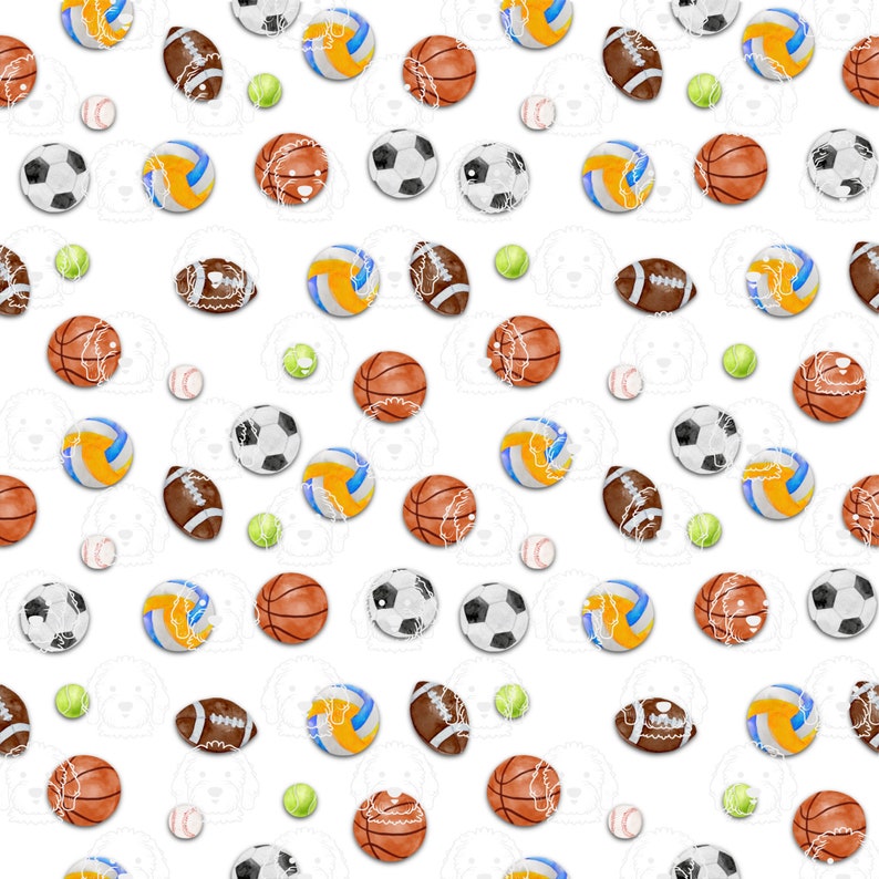 Sports Digital Paper Pack - 7 Seamless Patterns - Instant Download ...