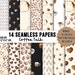 Coffee Pattern Digital Paper - 28 Seamless Pages - Printable Scrapbook ...