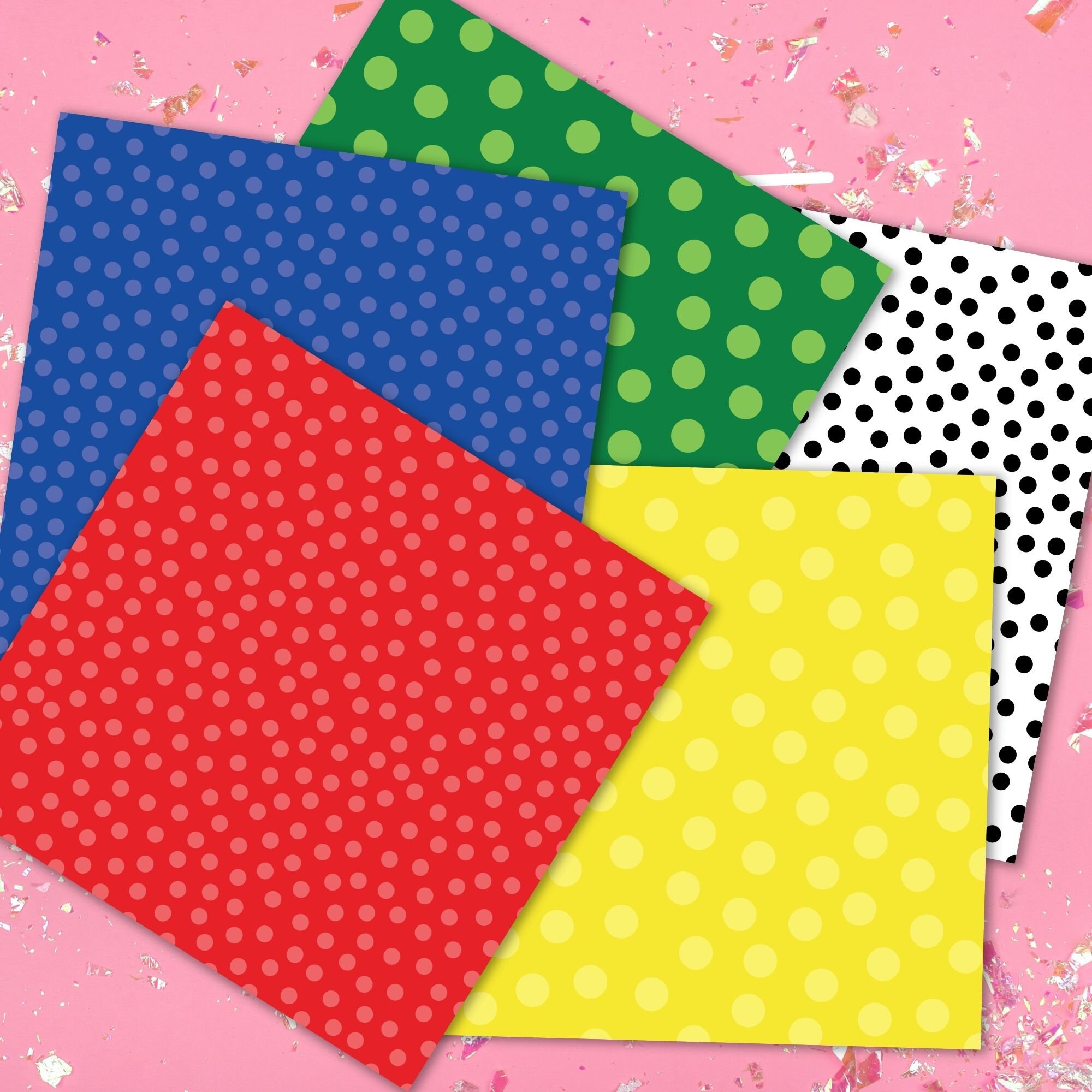 Seamless Circle and Dot Digital Papers - Rainbow Circles and Dots ...
