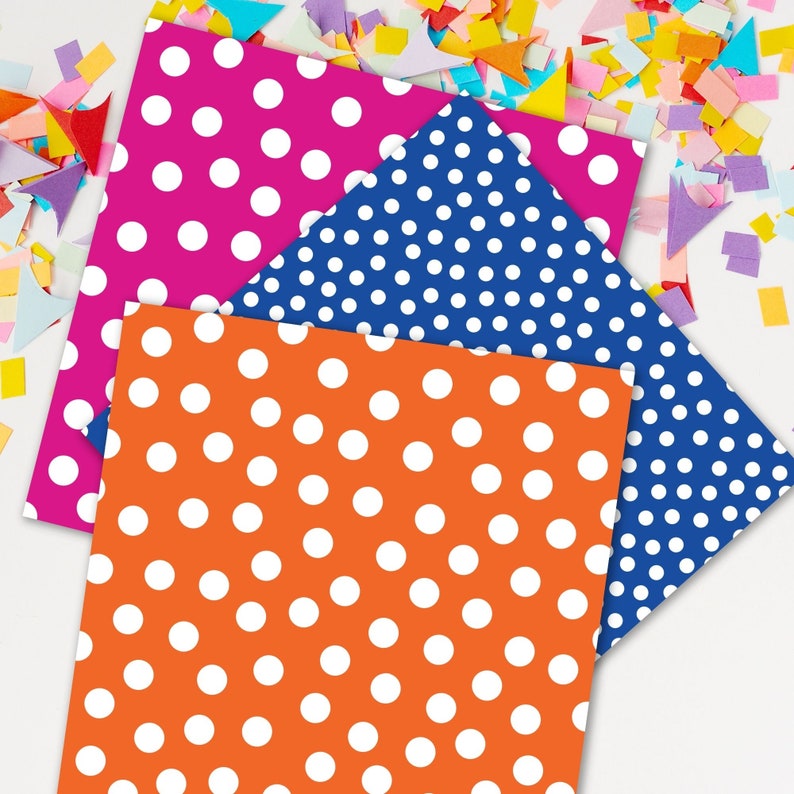 Seamless Circle and Dot Digital Papers - Rainbow Circles and Dots ...