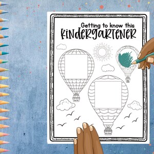 Kindergarten Back to School Activities BUNDLE - 16 No Prep Coloring ...