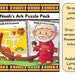 Noah's Ark Word Search and Crossword Puzzle Activity Pack - Answer Key ...