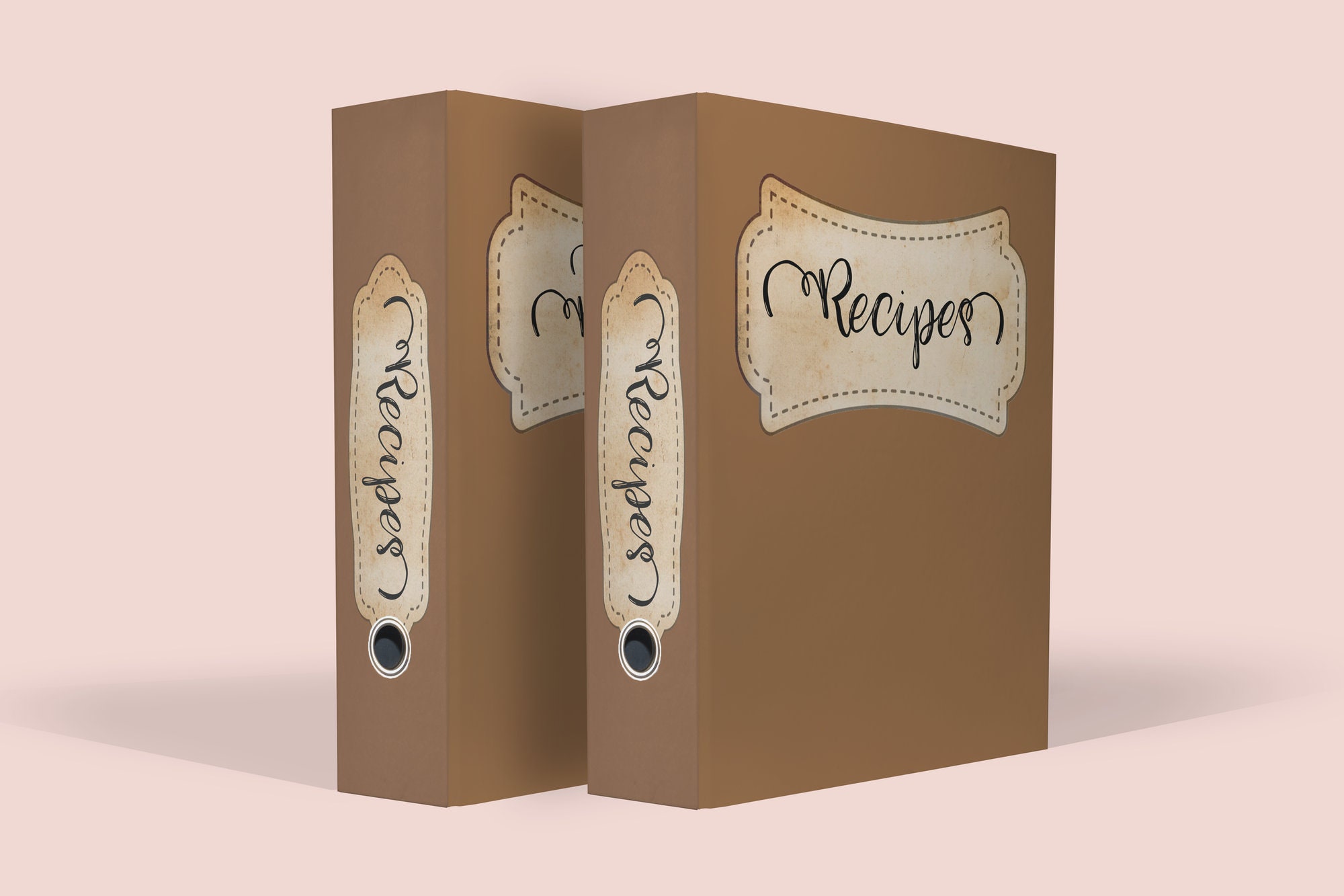 Recipe Binder Cover and Spine - US Letter + A4 - 6 Variations of Recipe ...