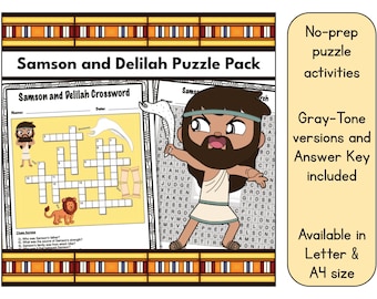 Daniel & the Lions' Den Word Search and Crossword Puzzle Activity Pack ...