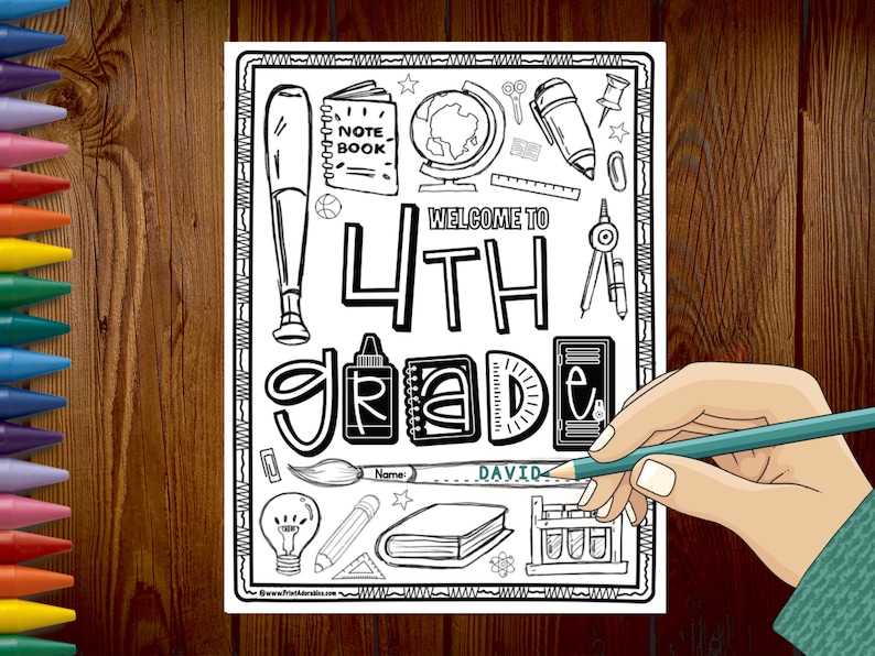 4th Grade Back to School Activities BUNDLE - 10 Fourth Grade Coloring ...