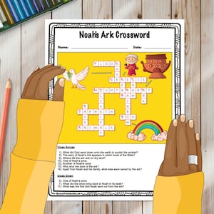 Noah's Ark Word Search and Crossword Puzzle Activity Pack - Answer Key ...