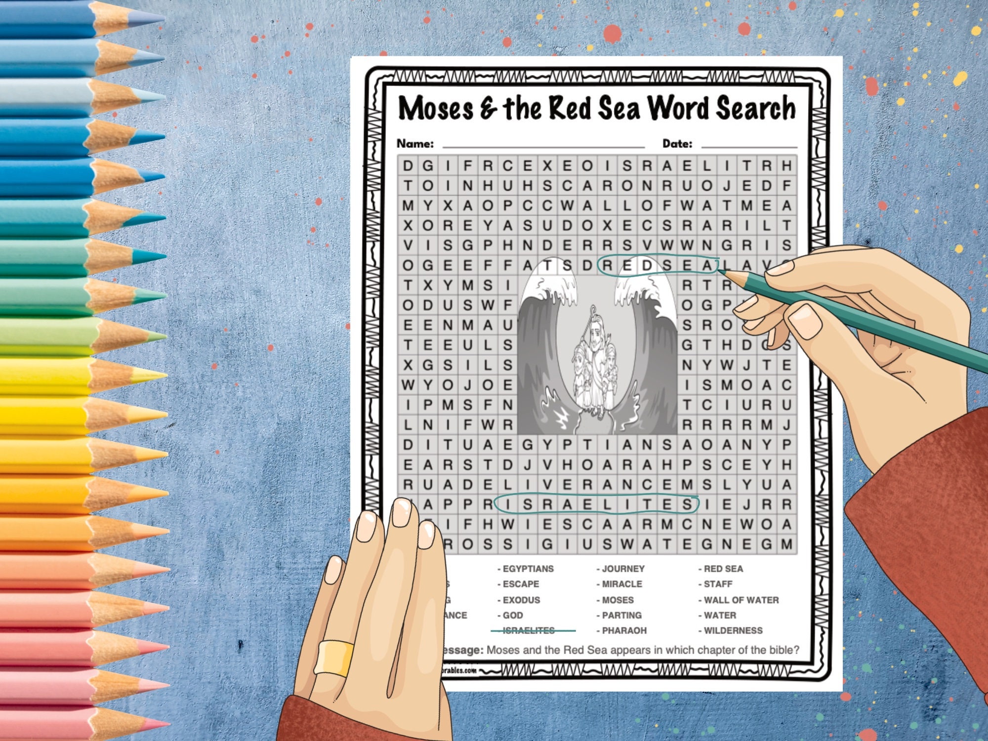 The Story of Moses Word Search and Crossword Puzzle Activity Pack ...
