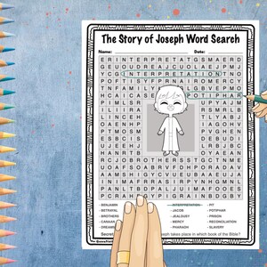 The Story of Joseph Word Search and Crossword Puzzle Activity Pack ...