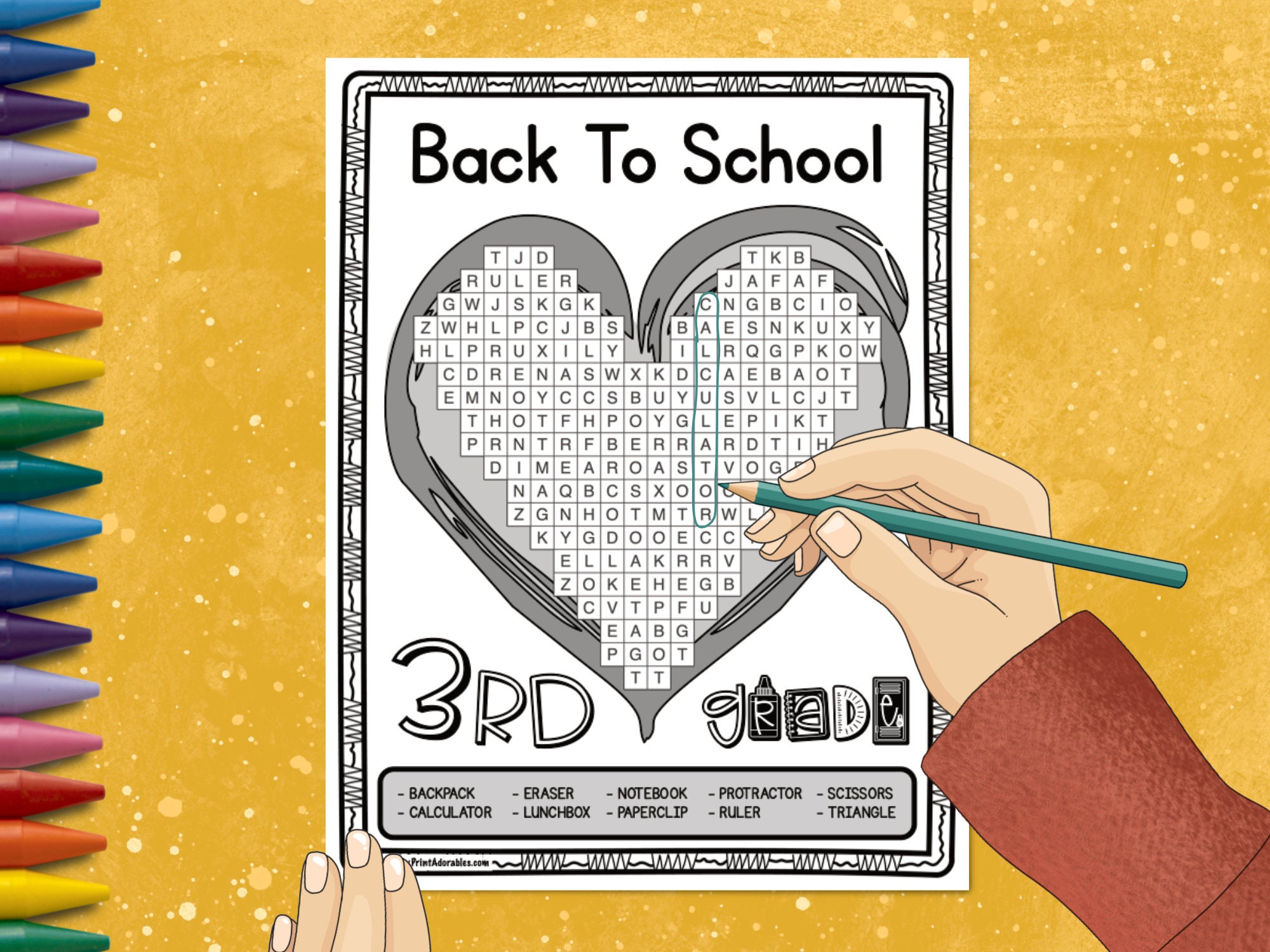 3rd Grade Back to School Games BUNDLE - 3 X Word Search Puzzles, 2 X ...