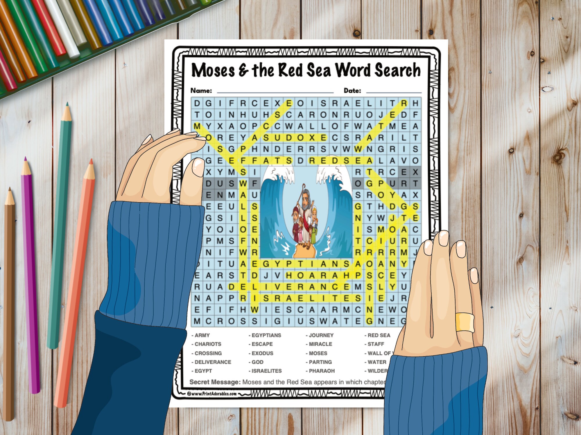 The Story of Moses Word Search and Crossword Puzzle Activity Pack ...