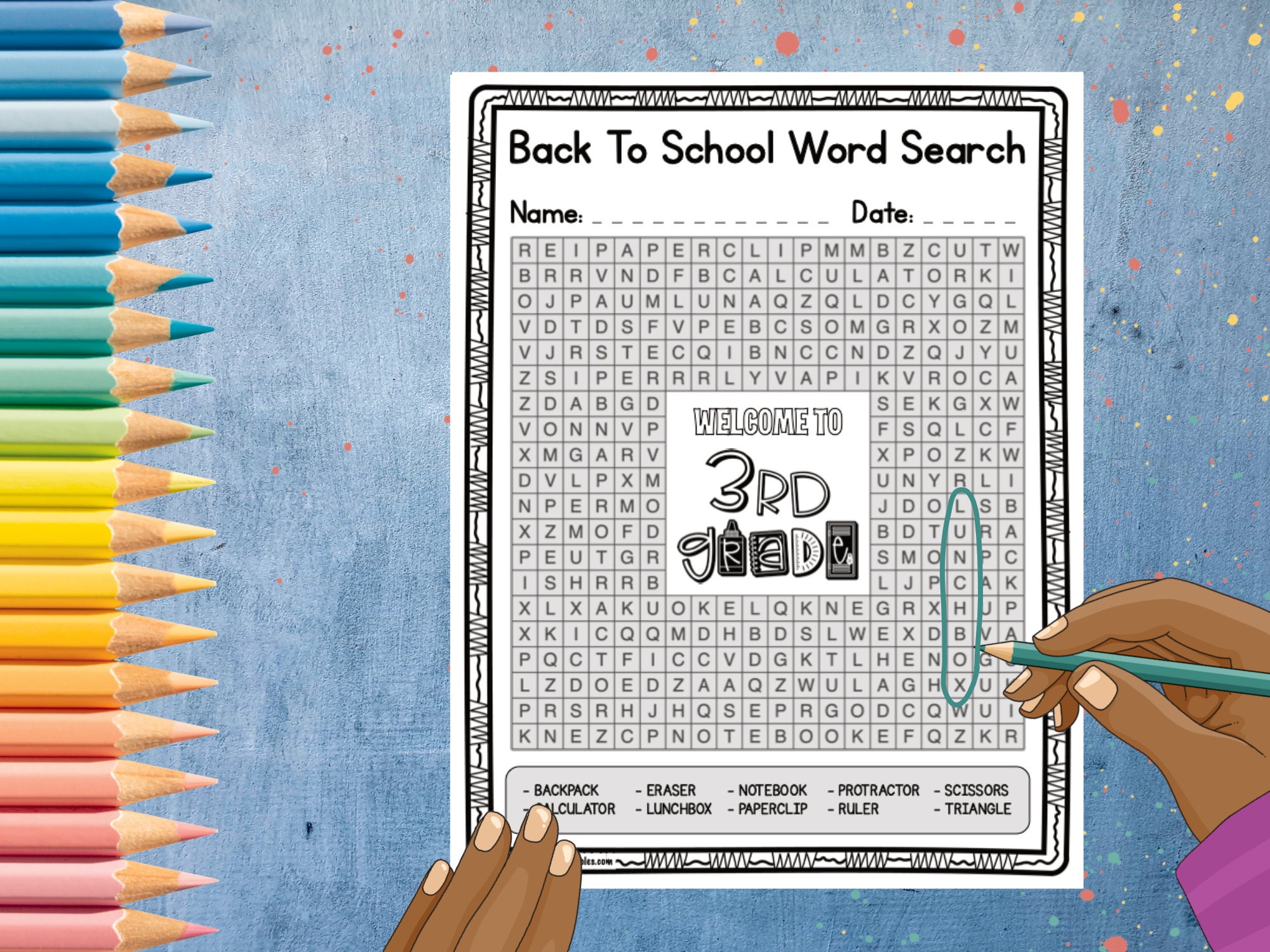 3rd Grade Back to School Games BUNDLE - 3 X Word Search Puzzles, 2 X ...
