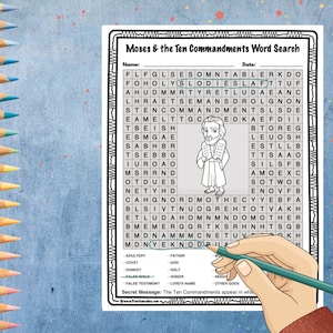 The Story of Moses Word Search and Crossword Puzzle Activity Pack ...