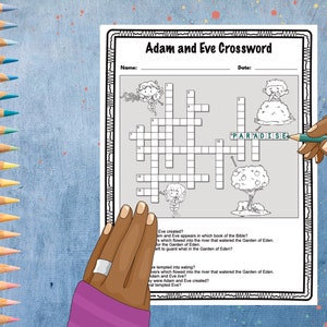 Adam and Eve Crossword Puzzle Printable - Answer Key Included ...