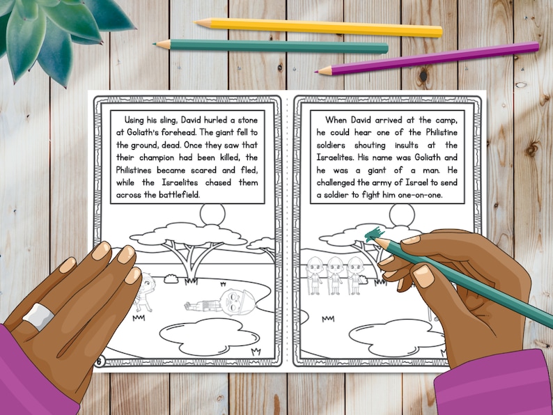David and Goliath Printable Booklet Activity - Old Testament Bible ...