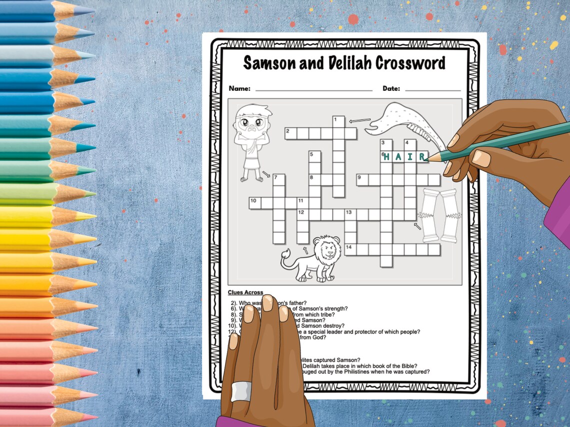 Samson and Delilah Word Search and Crossword Puzzle Activity Pack ...