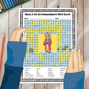 The Story of Moses Word Search and Crossword Puzzle Activity Pack ...