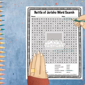 The Battle of Jericho Word Search and Crossword Puzzle Activity Pack ...