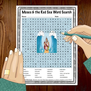 The Story of Moses Word Search and Crossword Puzzle Activity Pack ...